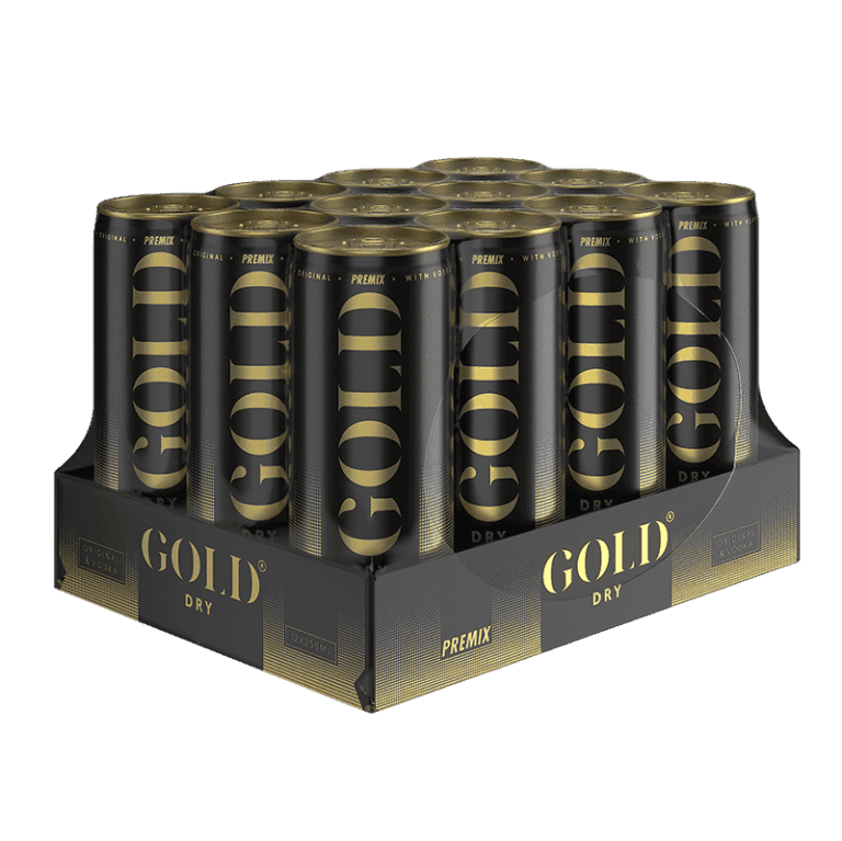 GOLD DRY: Original & Vodka Premix (Tray 12x)